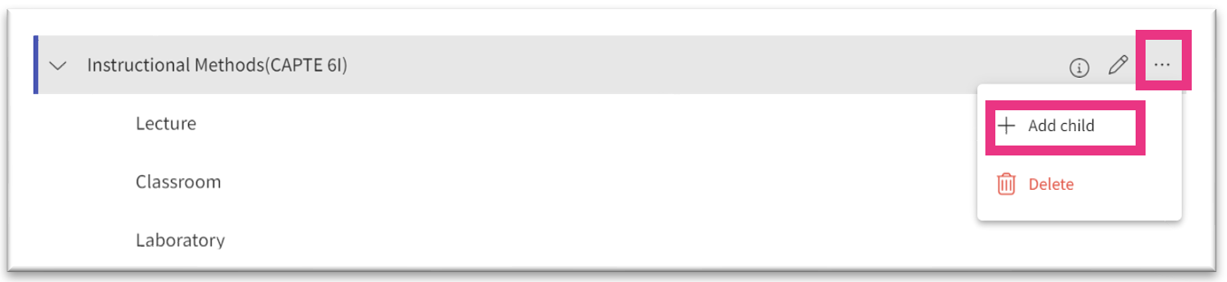 Adding Editing And Deleting Attributes For Curriculum Mapping Exxat